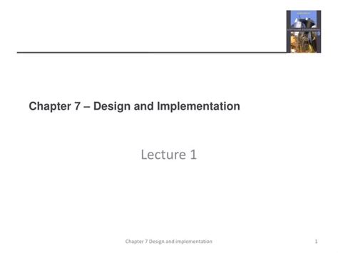 Ppt Chapter 7 Design And Implementation Powerpoint Presentation
