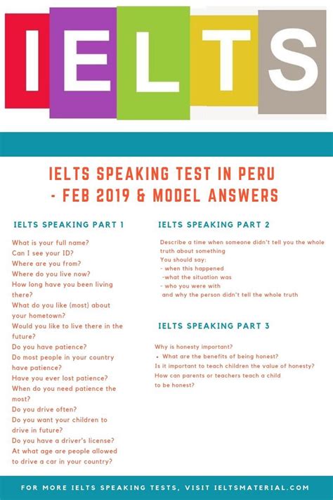 Recent Ielts Speaking Exam In Peru Feb 2019 With Band 9 Model Answers