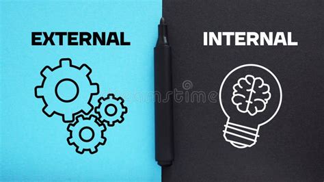 Internal Or External Are Shown Using The Text Stock Image Image Of Right Guide 279912289