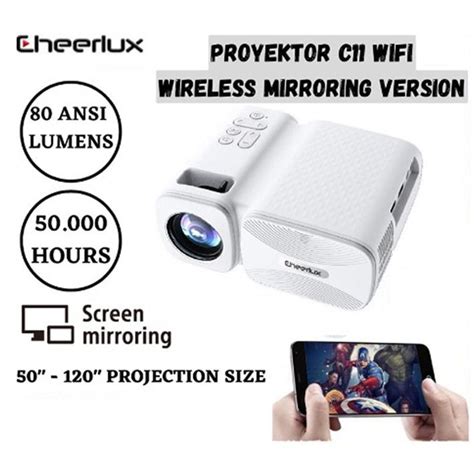 Cheerlux C Proyektor Ansi Lumens WiFi TV Tuner LED Projektor Lazada Indonesia