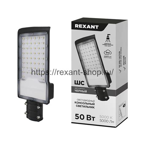 Rexant Светильник светодиодный консольный ДКУ 01-50-5000К-ШС IP65, 607-300