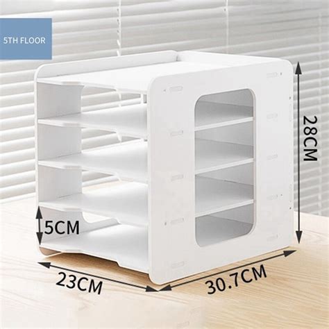 5 layer desktop file storage rack a4 data rack mul grandado