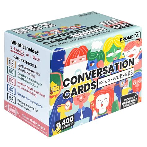 Prompta 400 Conversation Cards For Coworkers Fun