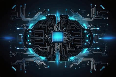 Premium Photo Artificial Cyber Brain For Neural Networks Design