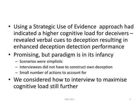 Ppt Interviewing Tactically To Detect Verbal Deception Powerpoint Presentation Id 2259364