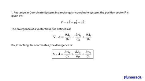 solved starting from the definition of divergence derive explicit