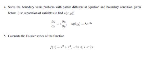 Solved Solve The Boundary Value Problem With Partial Chegg