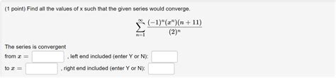 solved 1 point find all the values of x such that the