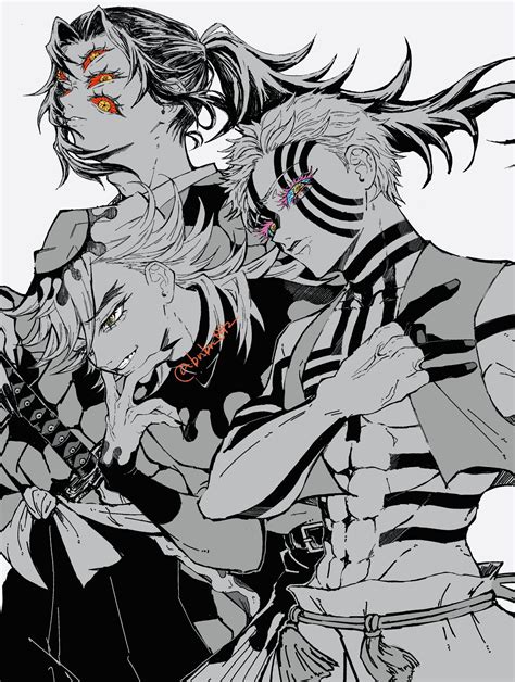 Douma Akaza And Kokushibou Kimetsu No Yaiba Drawn By Bubu072