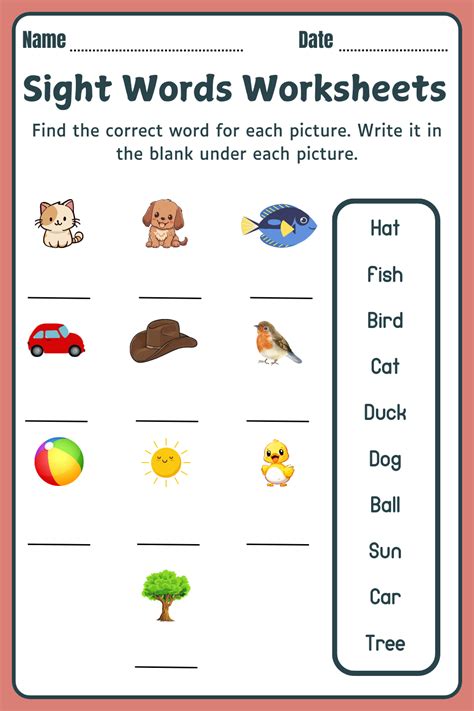3 Sight Words Worksheets In English With Answers • Englishan