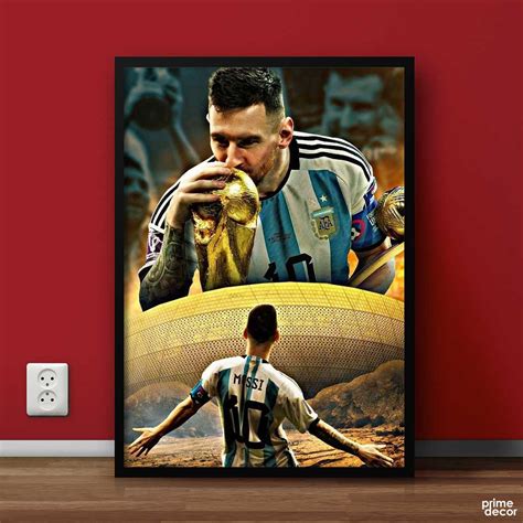 Messi World Cup Sports Poster Wall Art Prime Décor