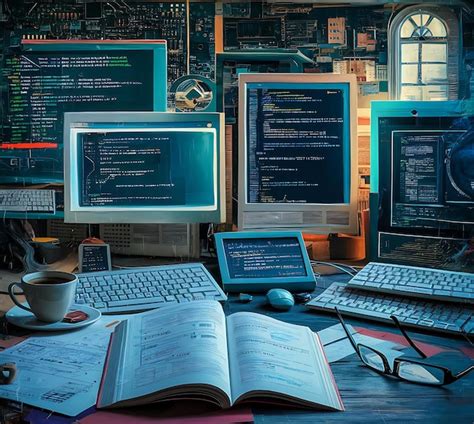 Programming Background Premium Ai Generated Image