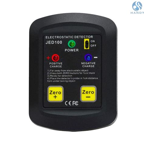 [hy] Palm Size Electrostatic Detector Portable Electrostatic Tester Electrostatic Analyzer 100v