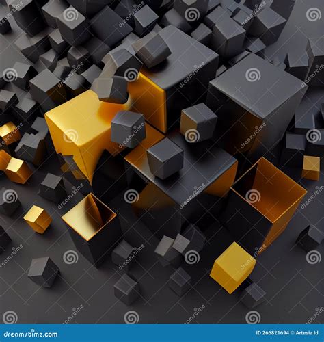 Abstract 3d Render Cube Shape Geometric Background Stock Illustration Illustration Of Style