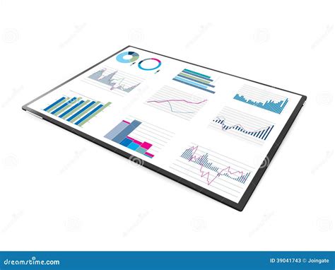 Technology Tablet With Performance Data Stock Illustration Illustration Of Render Analysis