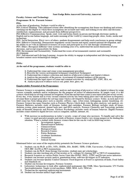 Bsc Forensic Science Syllabus Pdf Forensic Science Crime Scene