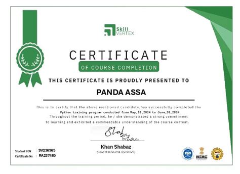 Assa Panda On Linkedin Skillvertex Python