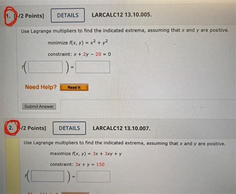 solved use lagrange multipliers to find the indicated