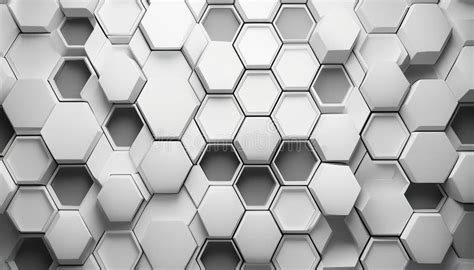 Vibrant White Hexagonal Grid Cells Modern Abstract Artwork For Digital Design Home Decor Or