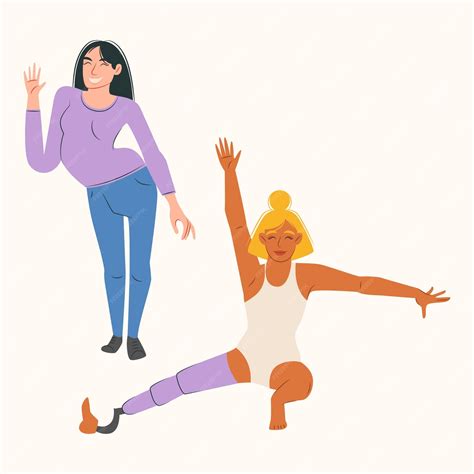 손으로 그린 장애인 그림 무료 벡터