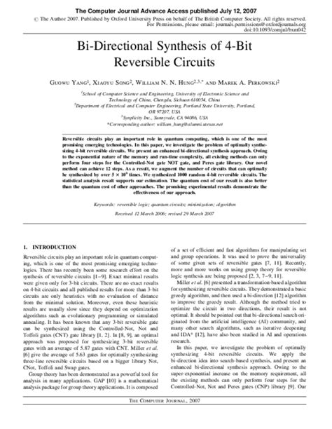 Bi Directional Synthesis Of 4 Bit Reversible Circuits