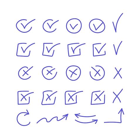 Free Vector Hand Drawn Doodle Check Mark Icon