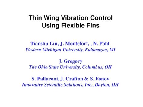 Pdf Thin Wing Vibration Control Using Flexible Fins