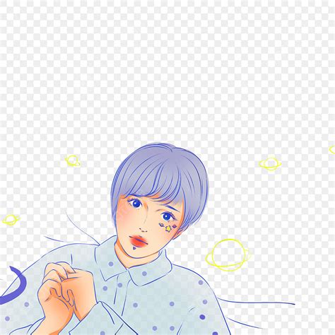 파란색 짧은 머리 소녀 일러스트 디자인 블루 십대 소녀 소녀 Png 일러스트 및 이미지 에 대한 무료 다운로드 Pngtree