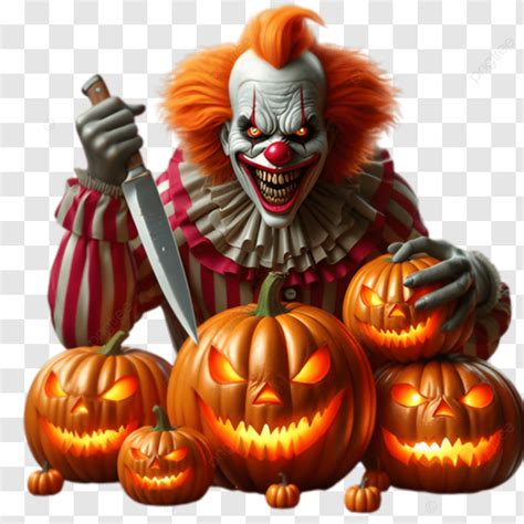 할로윈 호박 속에서 칼을 들고 있는 무서운 광대 무서운 광대 할로윈 호박 속에 칼을 들고 할로윈 Png 일러스트 및 이미지 에 대한 무료 다운로드 Pngtree