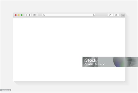 격리 된 현대 브라우저 창 디자인 웹 창 화면 모형 그림자인터넷 빈 페이지 개념입니다 벡터 일러스트레이션 웹 브라우저에 대한 스톡 벡터 아트 및 기타 이미지 Istock