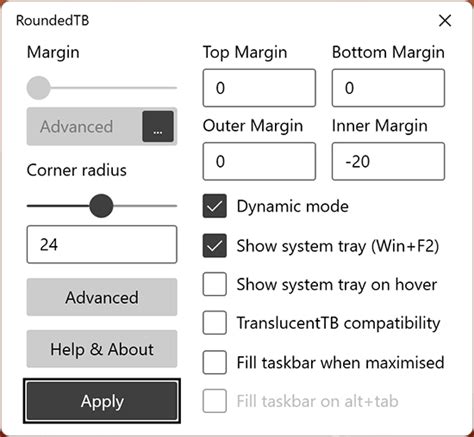 RoundedTB простая бесплатная программа для оформления панели задач Windows 11 и 10 remontka pro