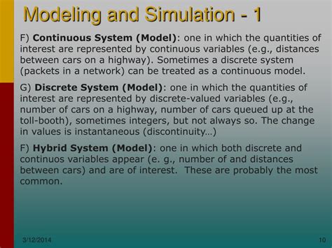 Ppt Modeling And Simulation 1 Powerpoint Presentation Free Download Id412765