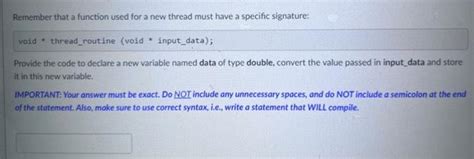 Solved Provide The Code To Declare A New Variable Named Data
