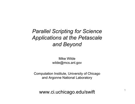 Pdf Parallel Scripting For Applications At The Petascale And Beyond