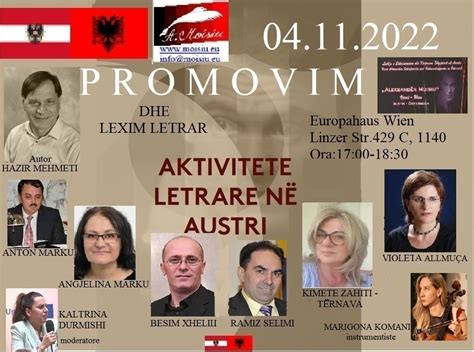 Sot Në Vjenë Përurohet Libri “aktivitete Letrare Në Austri” I