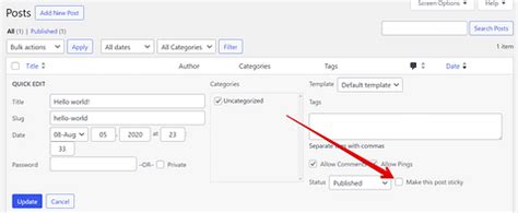 What Is A Sticky Post In WordPress