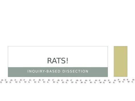 pptx inquiry based dissection rats objectives introduce basic
