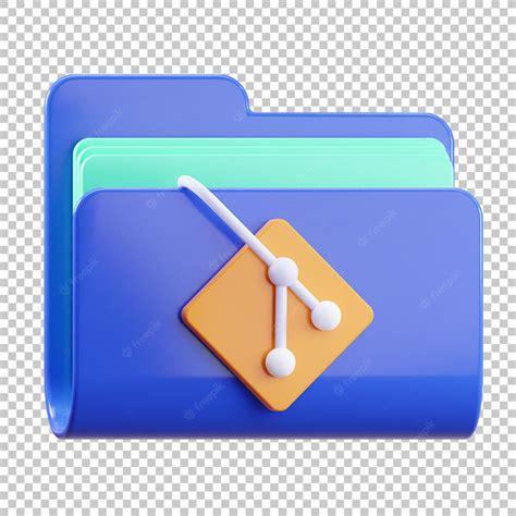 Premium Psd 3d Render Illustration Of Git Source Code Folder Isolated