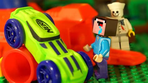 Лего НУБик Майнкрафт против НЁРФ ЧЕЛЛЕНДЖ - LEGO Minecraft - YouTube