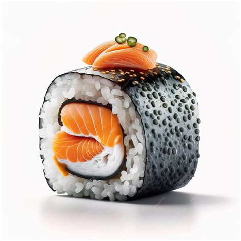 Premium Photo Sushi Roll On White Background