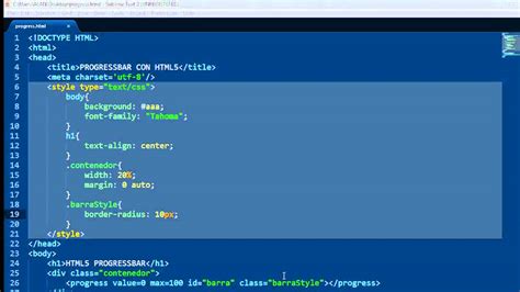 Tutoriales Html5 Elemento Progress Barra De Progreso Youtube