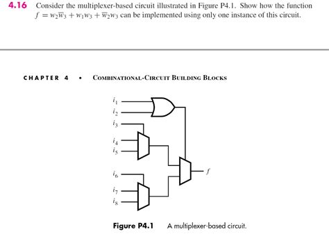 solved 4 16 consider the multiplexer based circuit