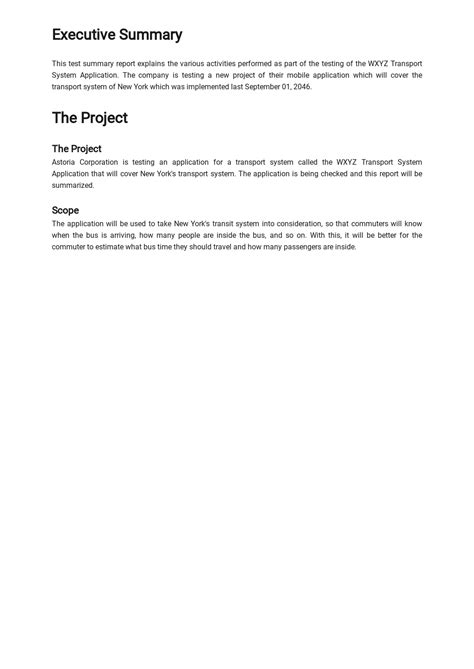 Test Summary Report Template Sampletemplate My Id Test Summary Report Template Sampletemplate My Id