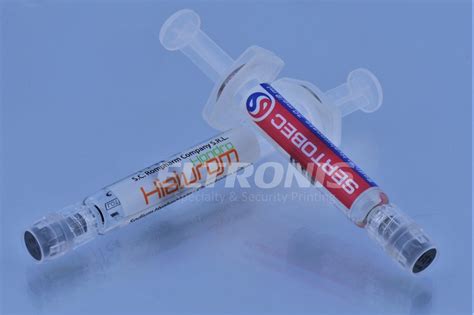 Syringe Labels Clear On Clear Eltronis