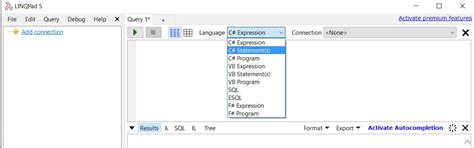 Creating A New Query Using Linqpad