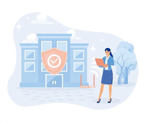 Premium Vector Characters Using Cyber Security Services Server Security And Data Protection