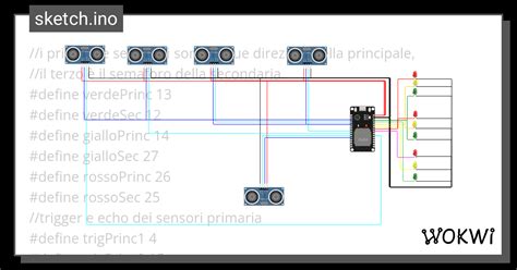 Semafori Copy Multi Trigger Completo Che Non Funziona Wokwi ESP STM Arduino Simulator