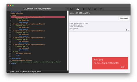 Screenshots The Choicescript Ide