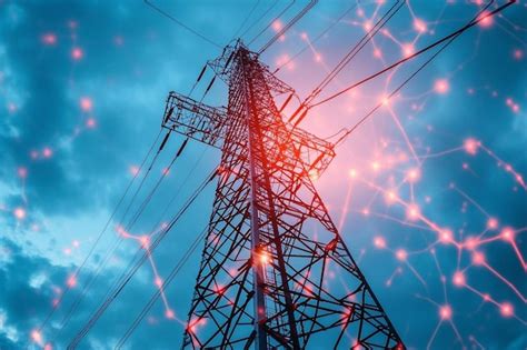 Electric Telecom Grid Circuit Design Photo Premium Ai Generated Image