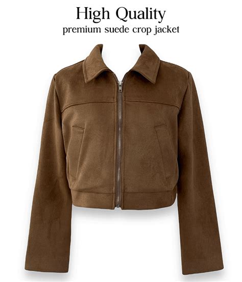 [고퀄 주문폭주🔥] 버터 스웨이드 크롭 자켓 에이블리